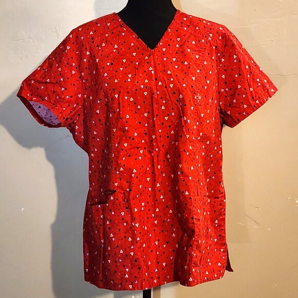 Scrubstar | Tops | 283 Scrubstar Womens Xl Nurse Medical Scrub Top Red ...